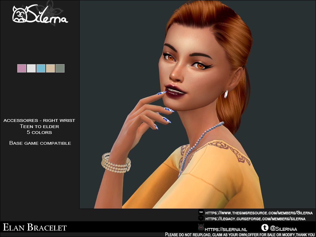 Elan Bracelets - The Sims 4 Create a Sim - CurseForge