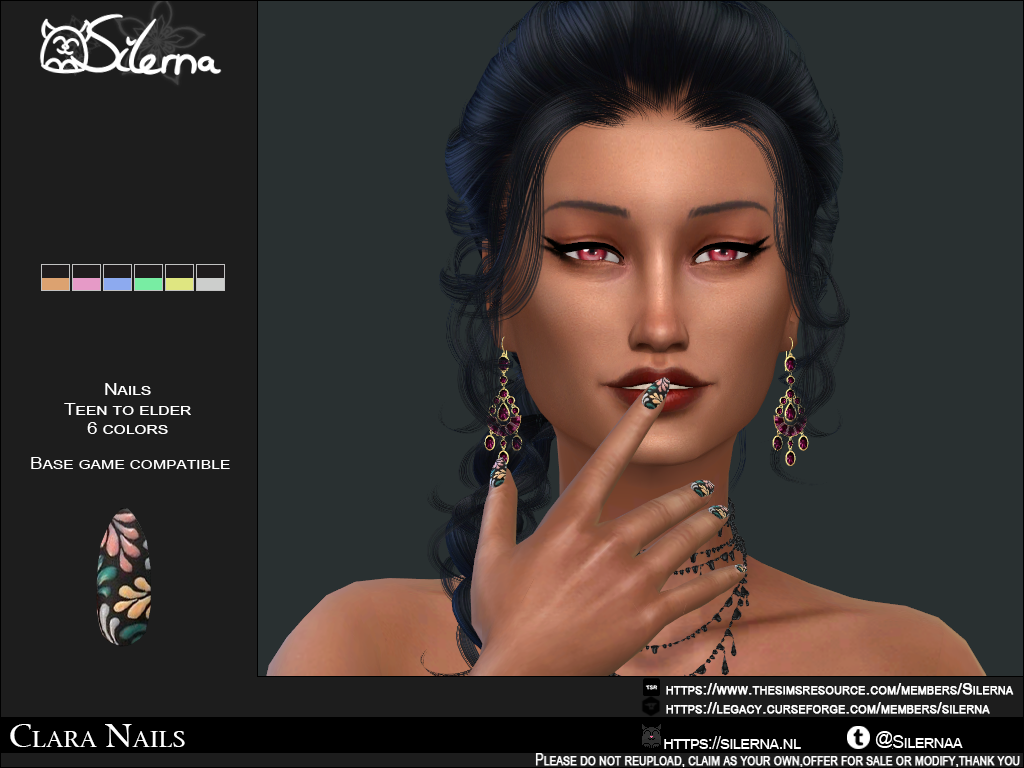Clara Nails - The Sims 4 Create a Sim - CurseForge