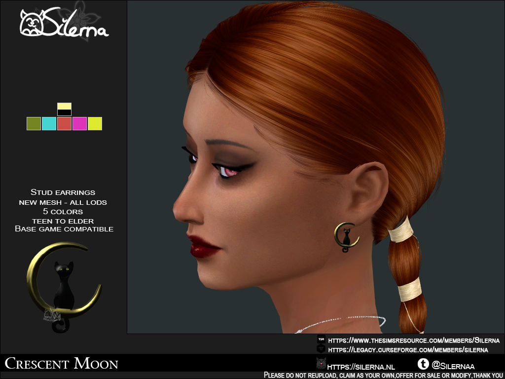 Crescent Moon Studs - The Sims 4 Create a Sim - CurseForge