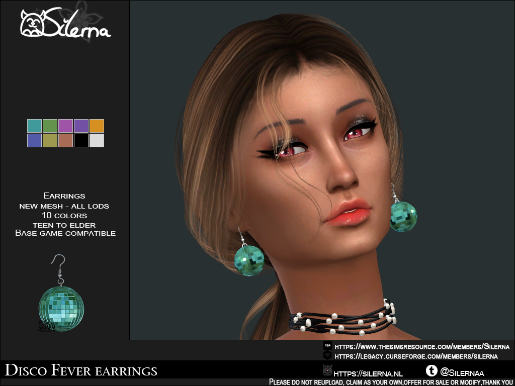 Disco Fever Earrings - The Sims 4 Create a Sim - CurseForge